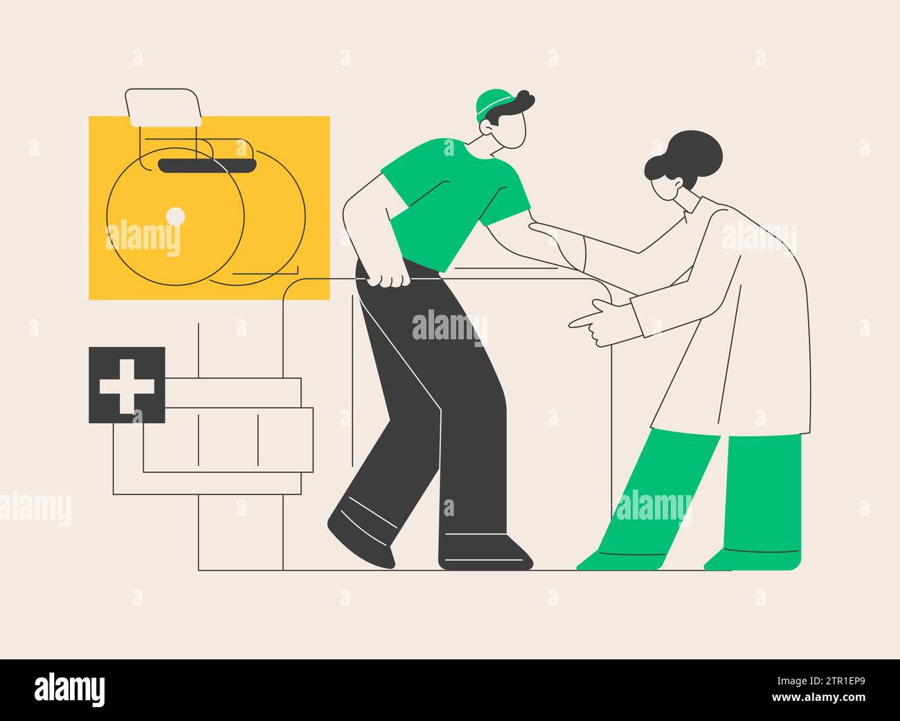 Rehabilitation hospital abstract concept vector illustration Stock ...