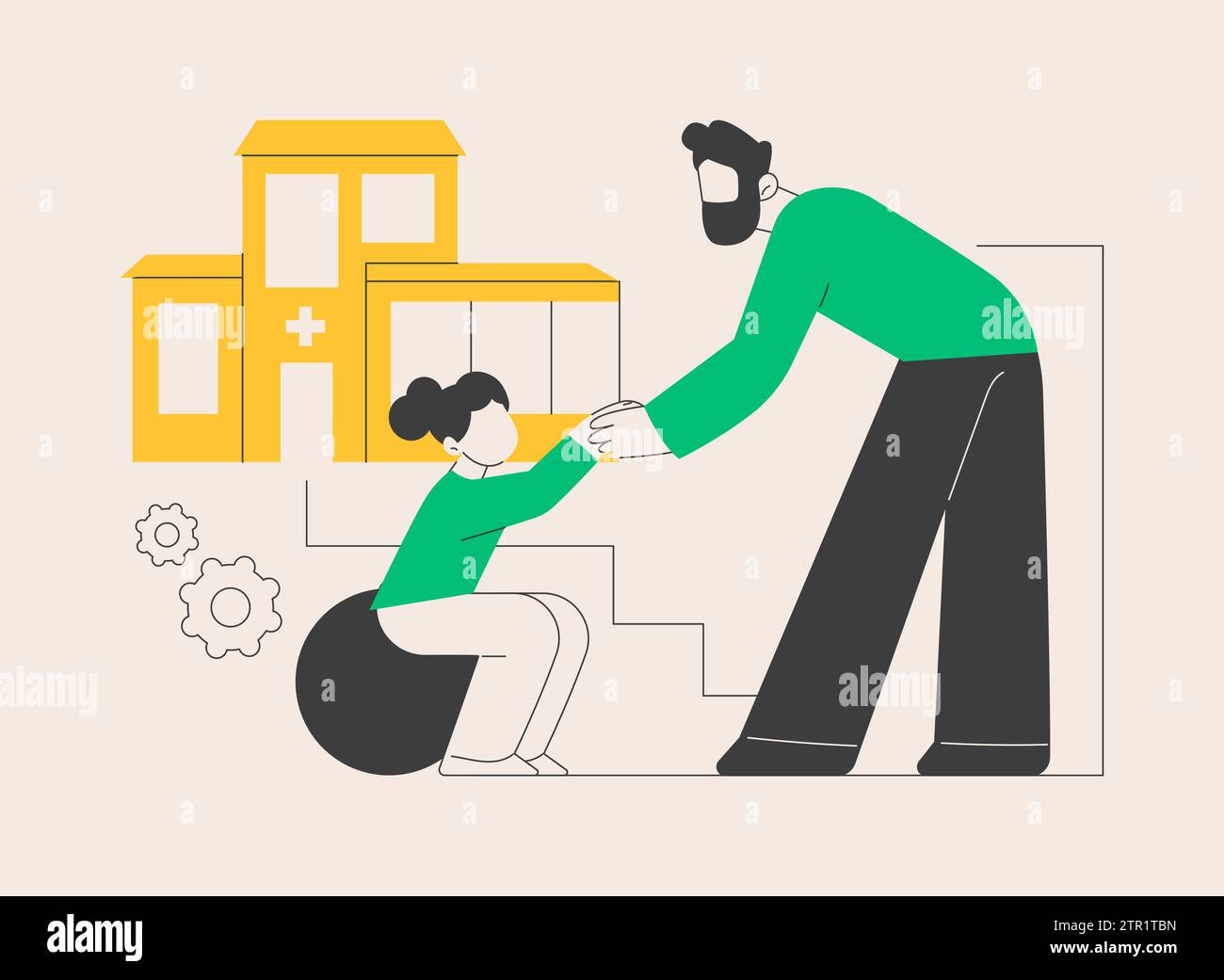 Childrens rehabilitation center abstract concept vector illustration ...