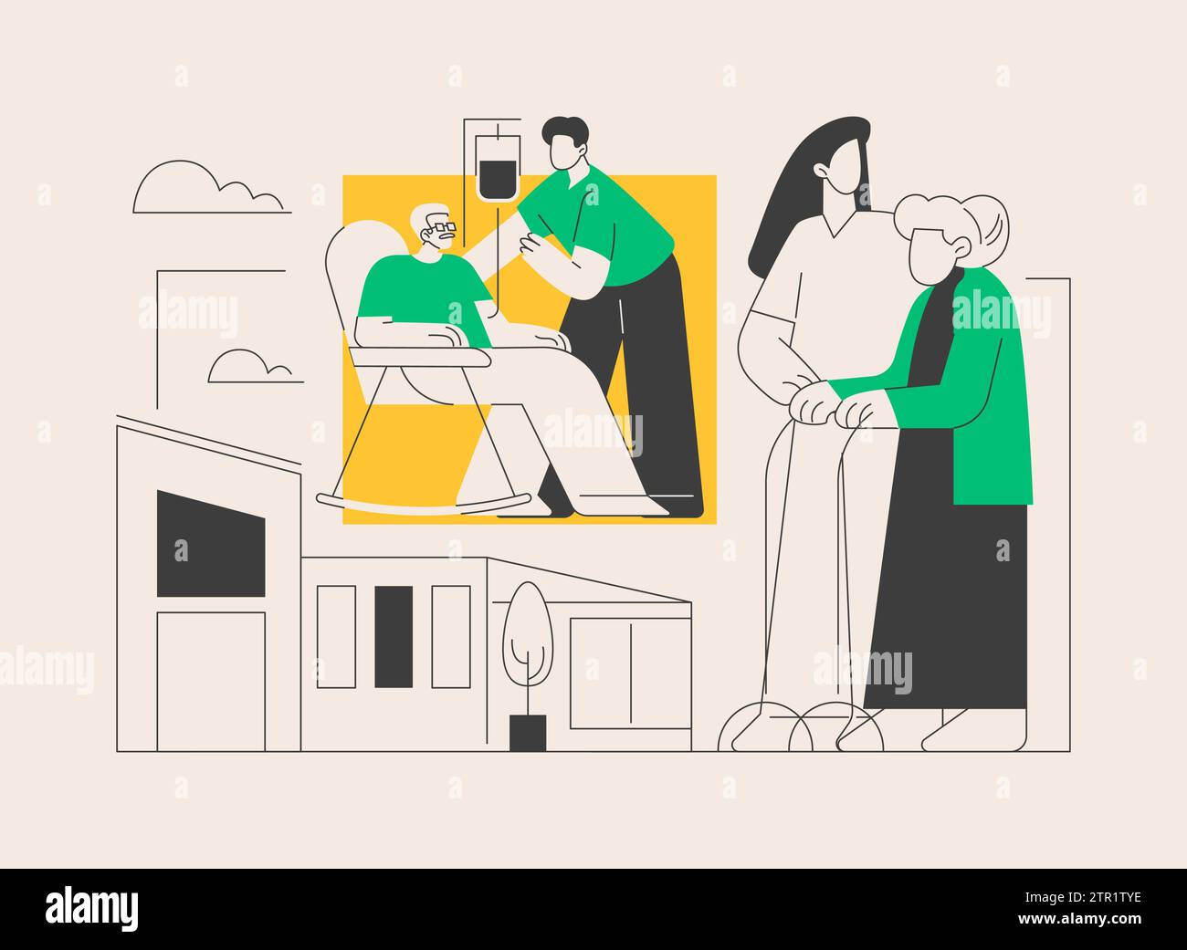 Nursing home abstract concept vector illustration Stock Vector Image ...
