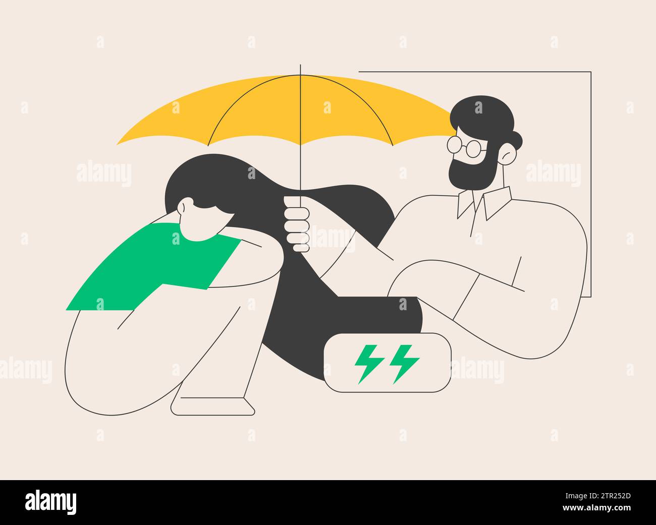 Depression counseling abstract concept vector illustration Stock Vector ...