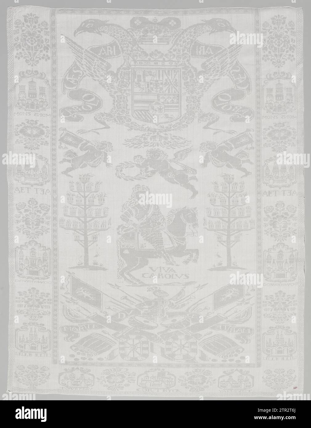 Napkin, woven in memory of the throne rise of Archduke Charles of ...