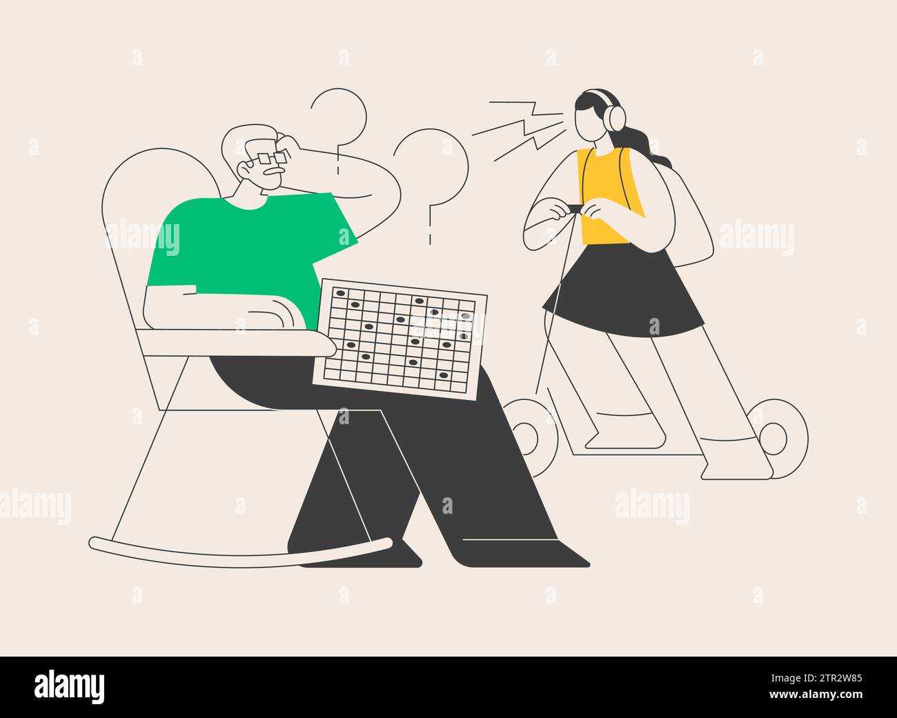 Generation gap abstract concept vector illustration Stock Vector Image ...