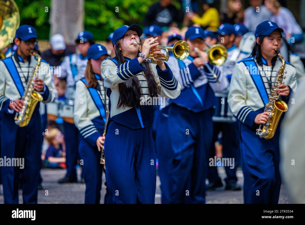 Portland, Oregon, USA - June 10, 2023: Interlake High School Marching ...