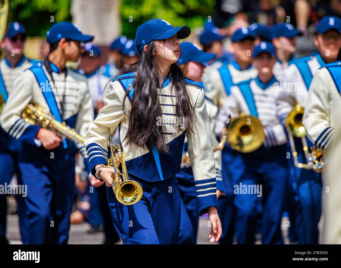 Portland, Oregon, USA - June 10, 2023: Interlake High School Marching ...
