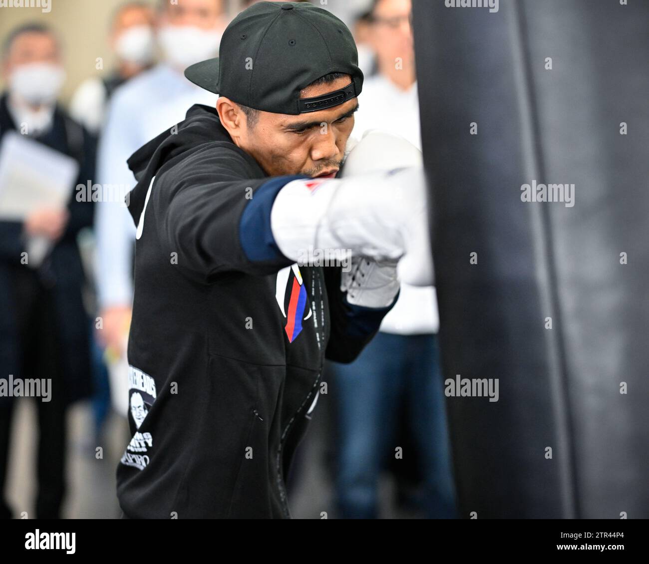 Marlon Tapales of the Philippines trains during a public workout at ...
