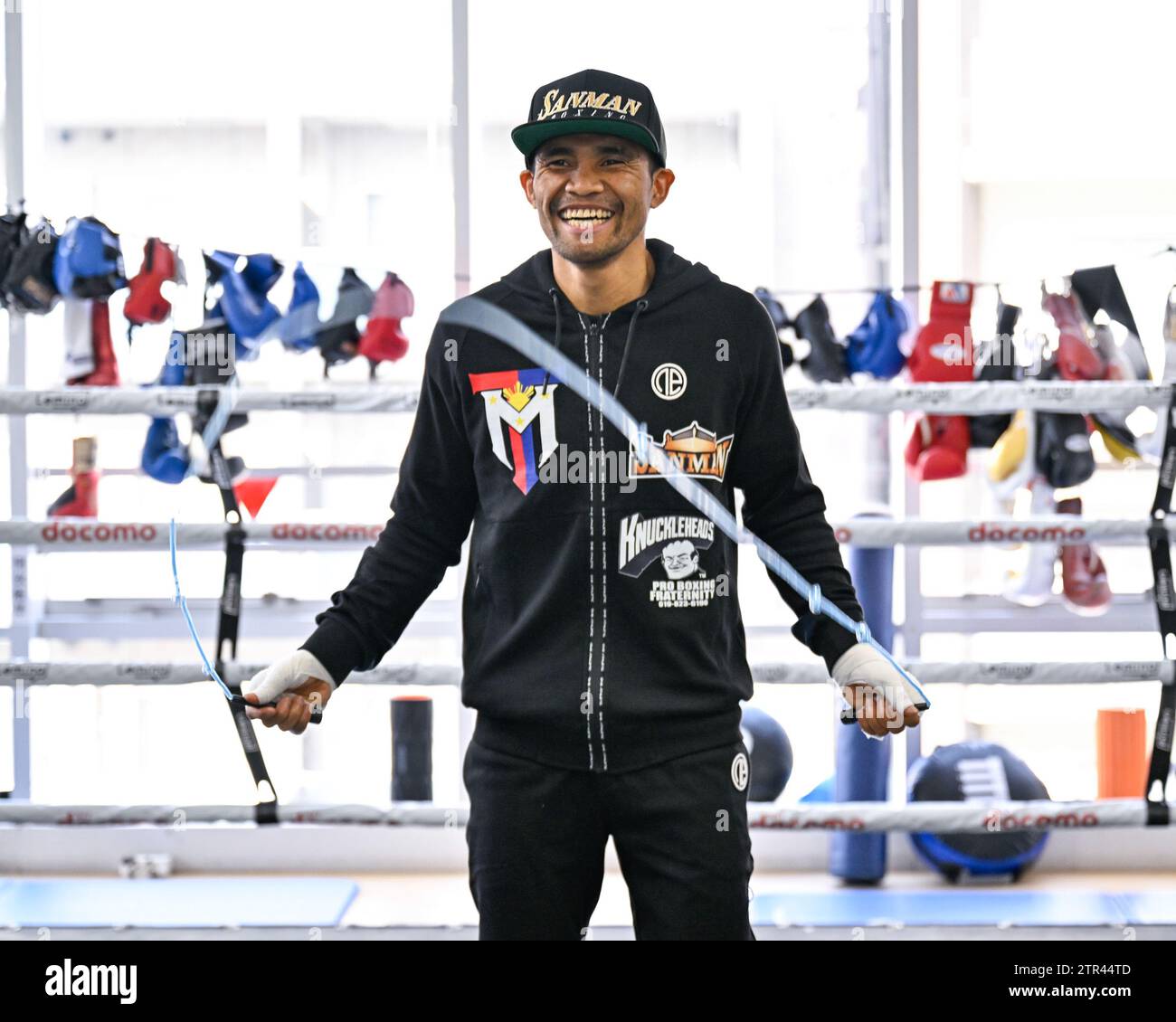 Marlon Tapales of the Philippines trains during a public workout at ...