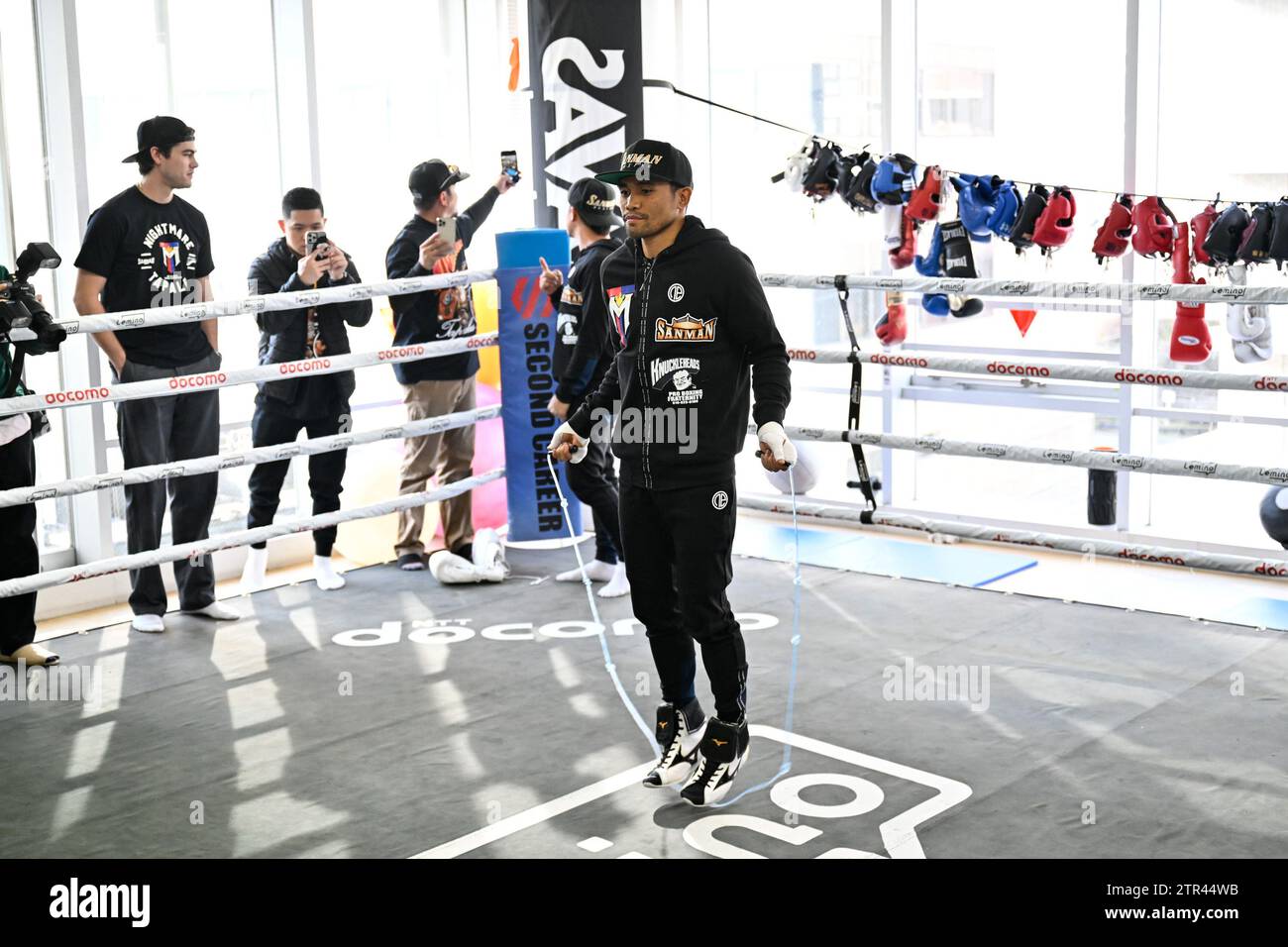 Marlon Tapales of the Philippines trains during a public workout at ...