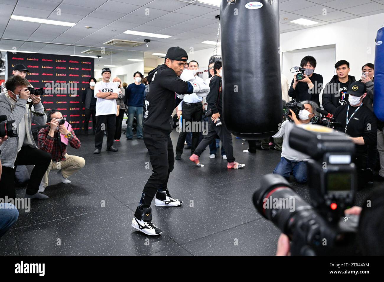 Marlon Tapales of the Philippines trains during a public workout at ...