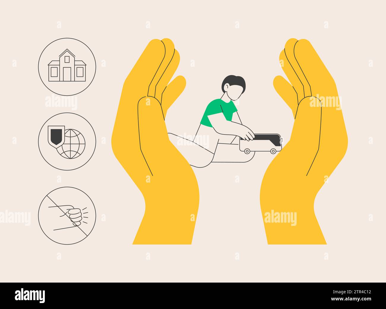 Child protection abstract concept vector illustration Stock Vector ...