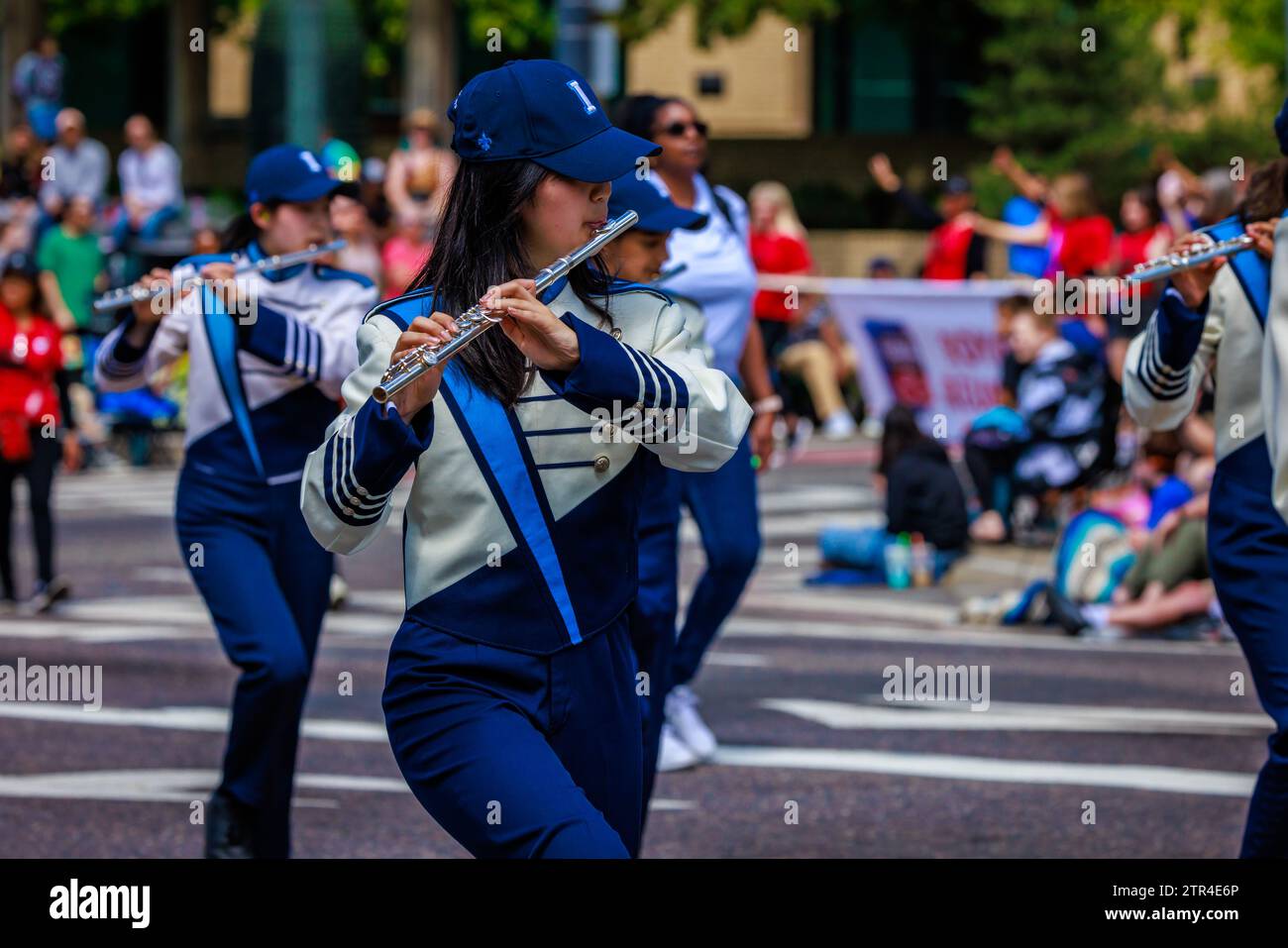 Portland, Oregon, USA - June 10, 2023: Interlake High School Marching ...
