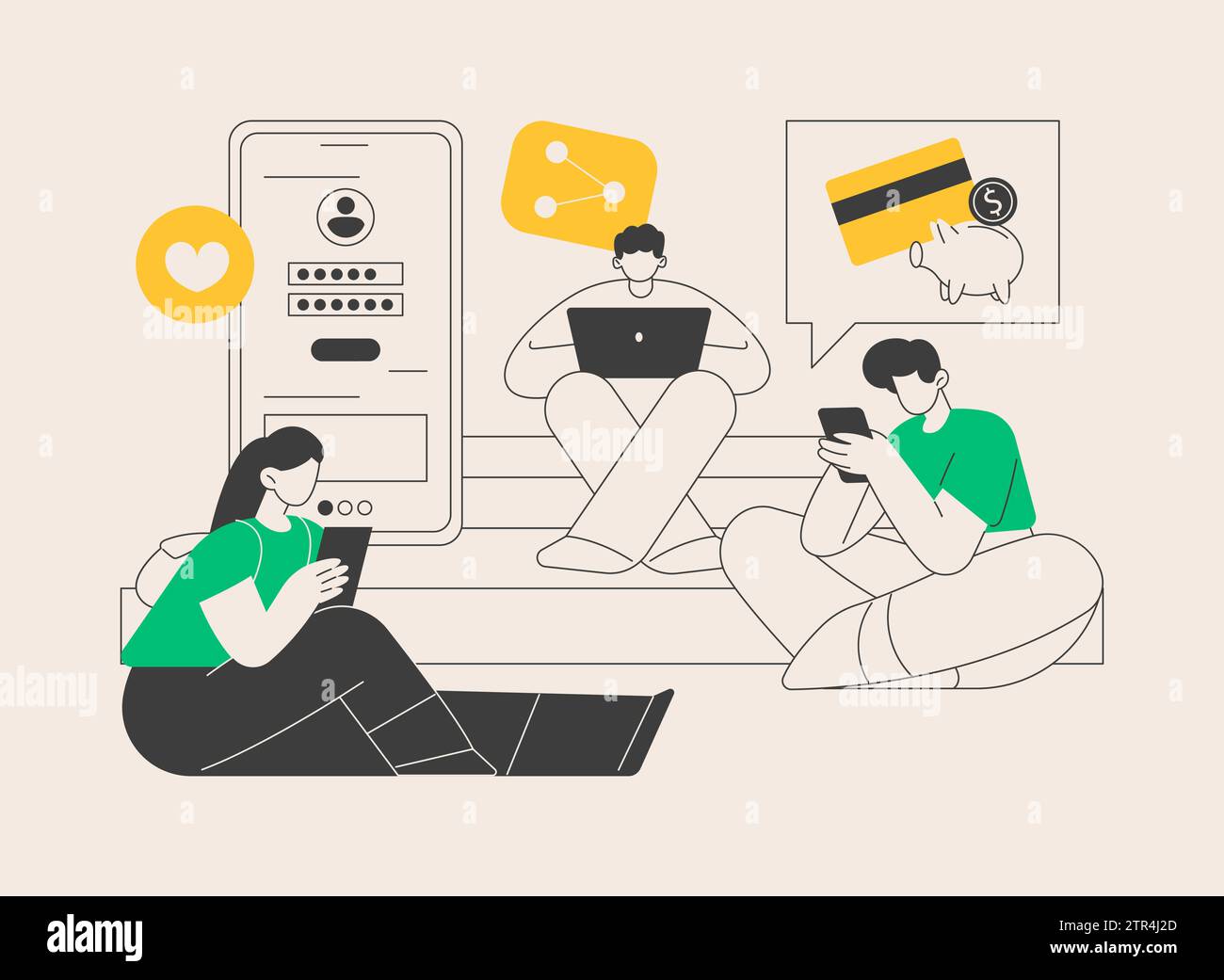 Generation Z abstract concept vector illustration Stock Vector Image ...