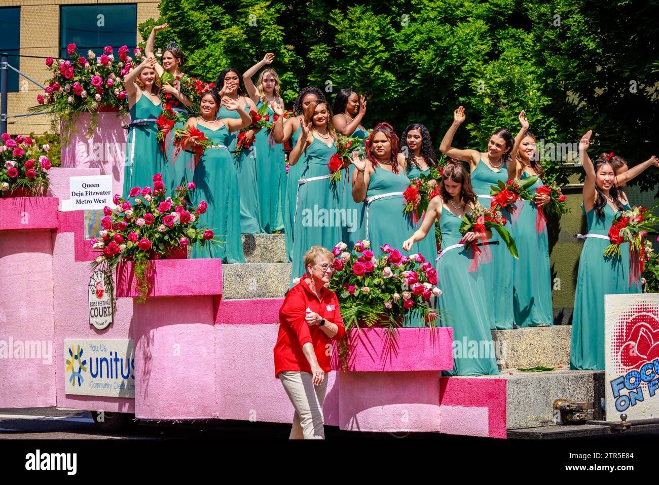 Portland, Oregon, USA - June 10, 2023: Rose Festival Court in the Grand ...
