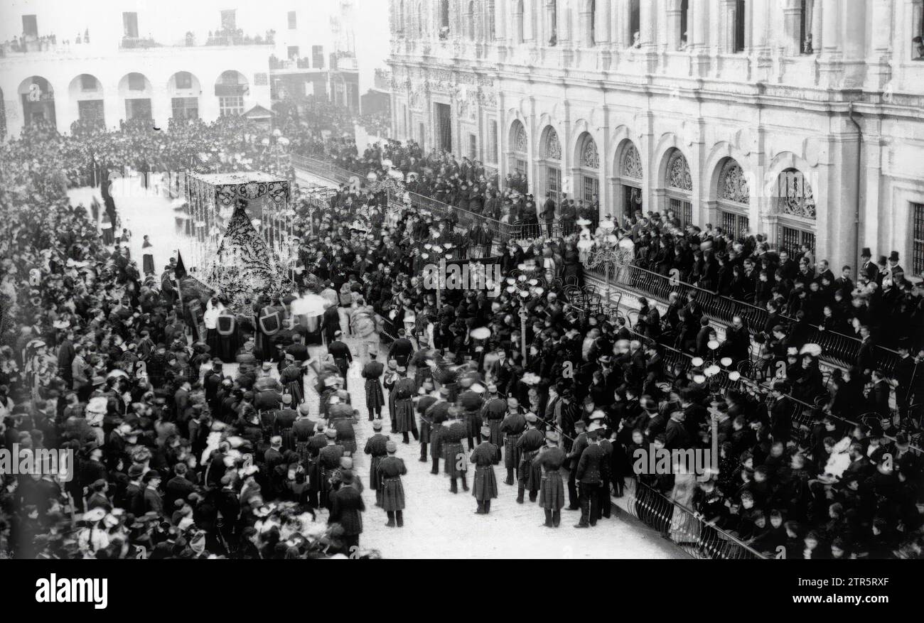 Seville. April 1890. The Virgen del Mayor Dolor en su Soledad of the ...