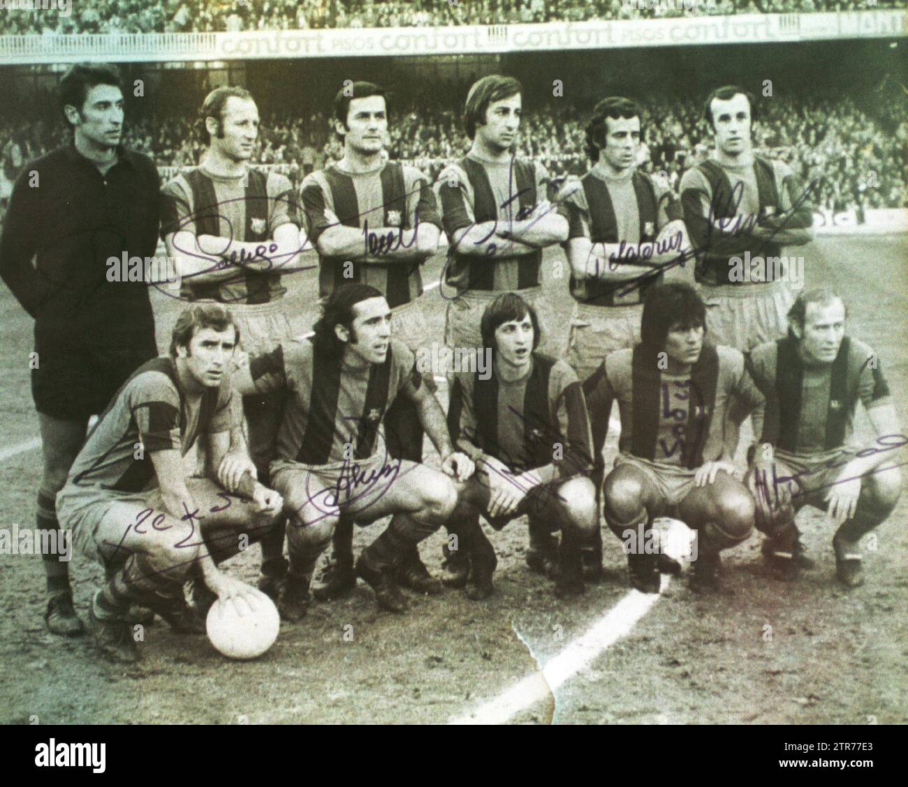 12/31/1974. FC Barcelona, league champion season 74-75. In the Image ...