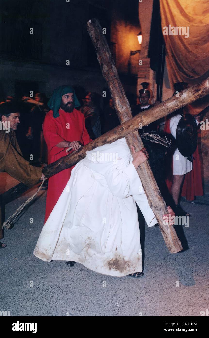 04/13/2001. Representation of the living Passion of Jesus. Credit ...