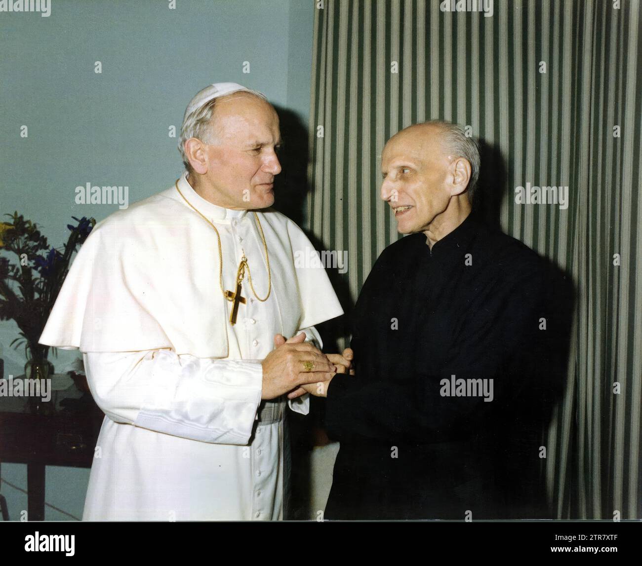 Rome (Italy), 1990. Father Pedro Arrupe with John Paul II. Credit ...