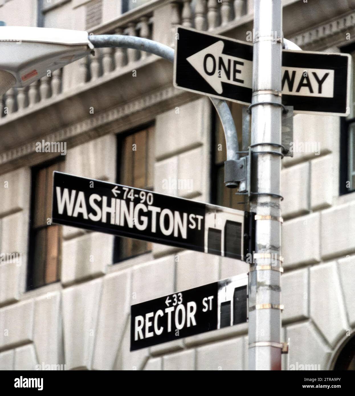 Street indicator.Terrorist attack on the World Trade Center.New York ...