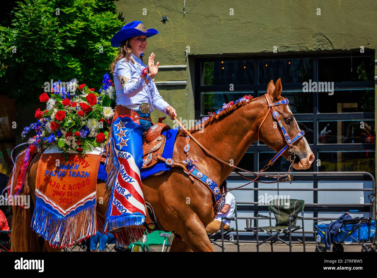 Portland, Oregon, USA - June 10, 2023: Coos County Fair & Rodeo Queen ...