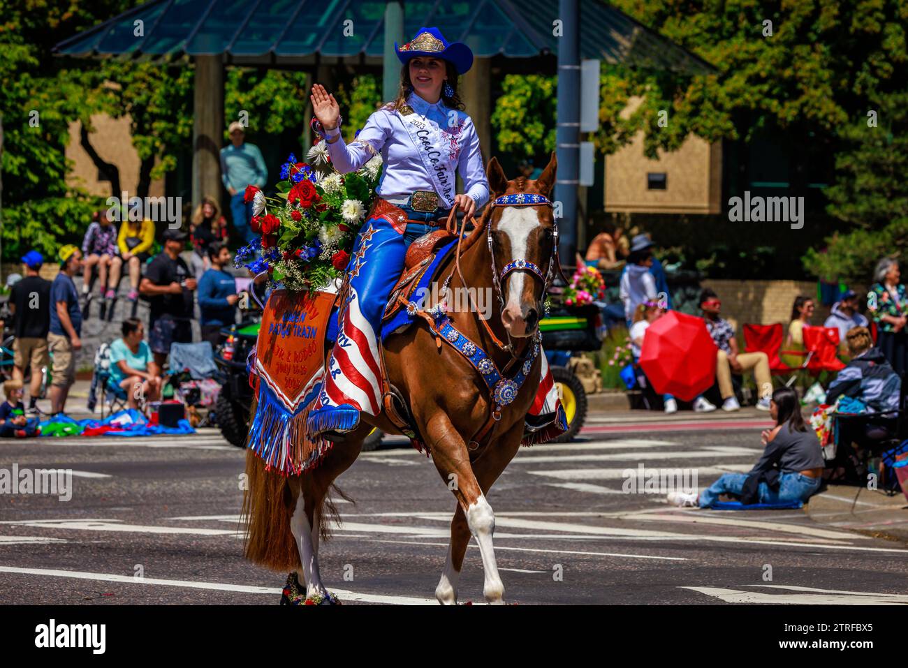 Portland, Oregon, USA - June 10, 2023: Coos County Fair & Rodeo Queen ...