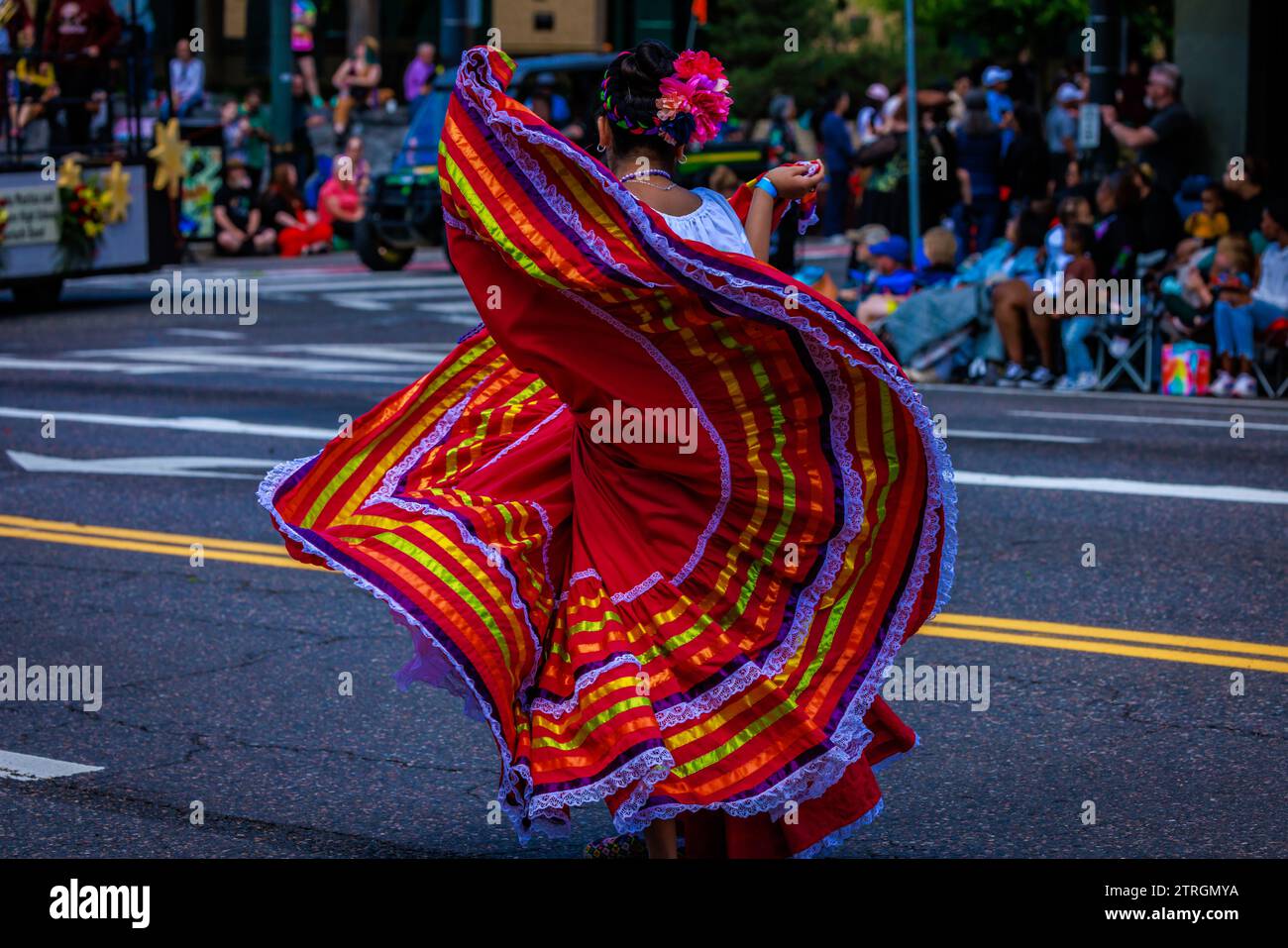 Portland, Oregon, USA - June 10, 2023: in the Grand Floral Parade ...