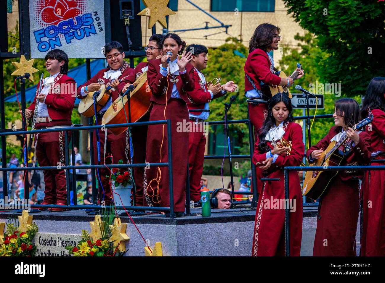 Portland, Oregon, USA - June 10, 2023: Cosecha Mestiza in the Grand ...