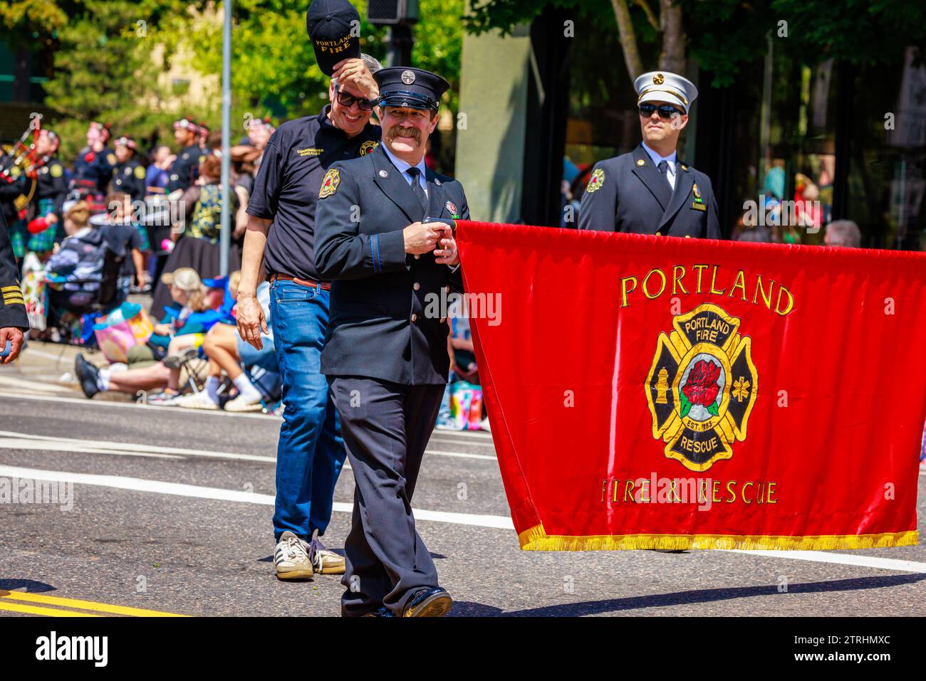 Portland, Oregon, USA - June 10, 2023: Portland Fire & Rescue in the ...
