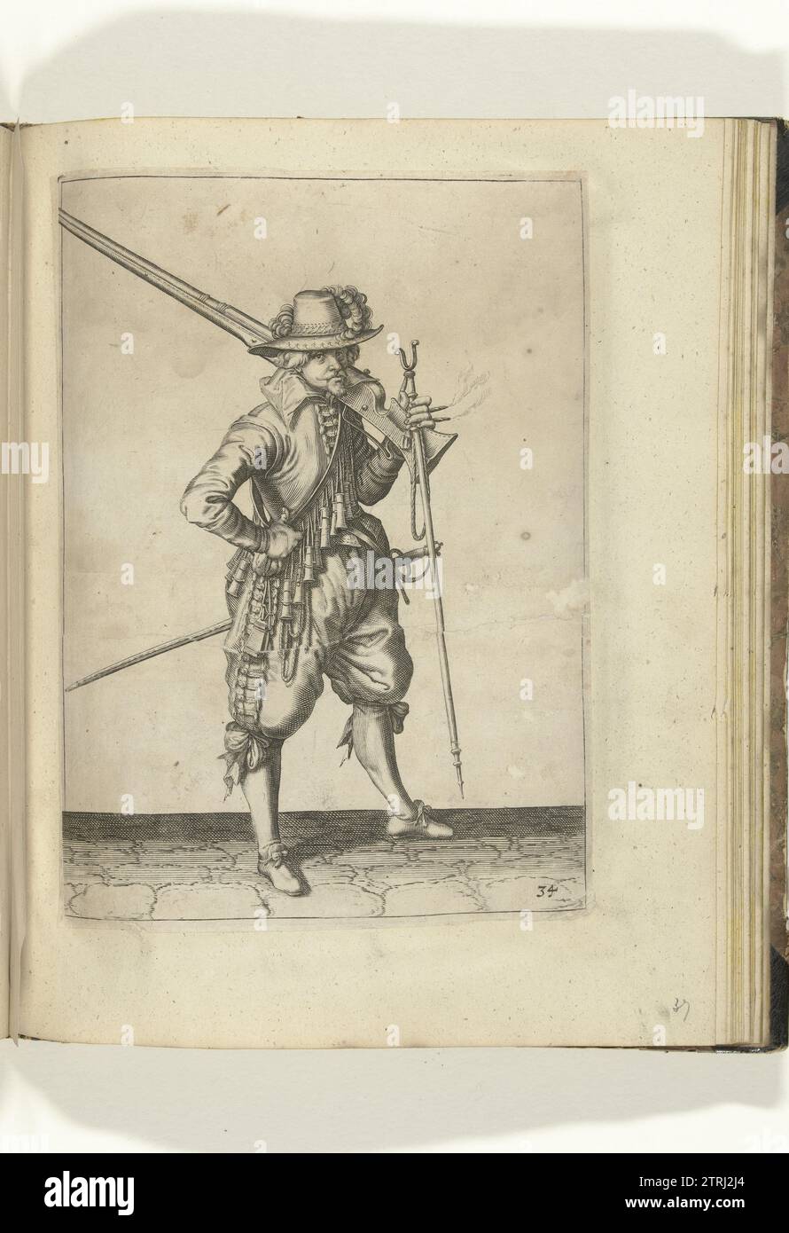 Soldier who wears his musket on his shoulder (no. 34), ca. 1600, 1597 ...