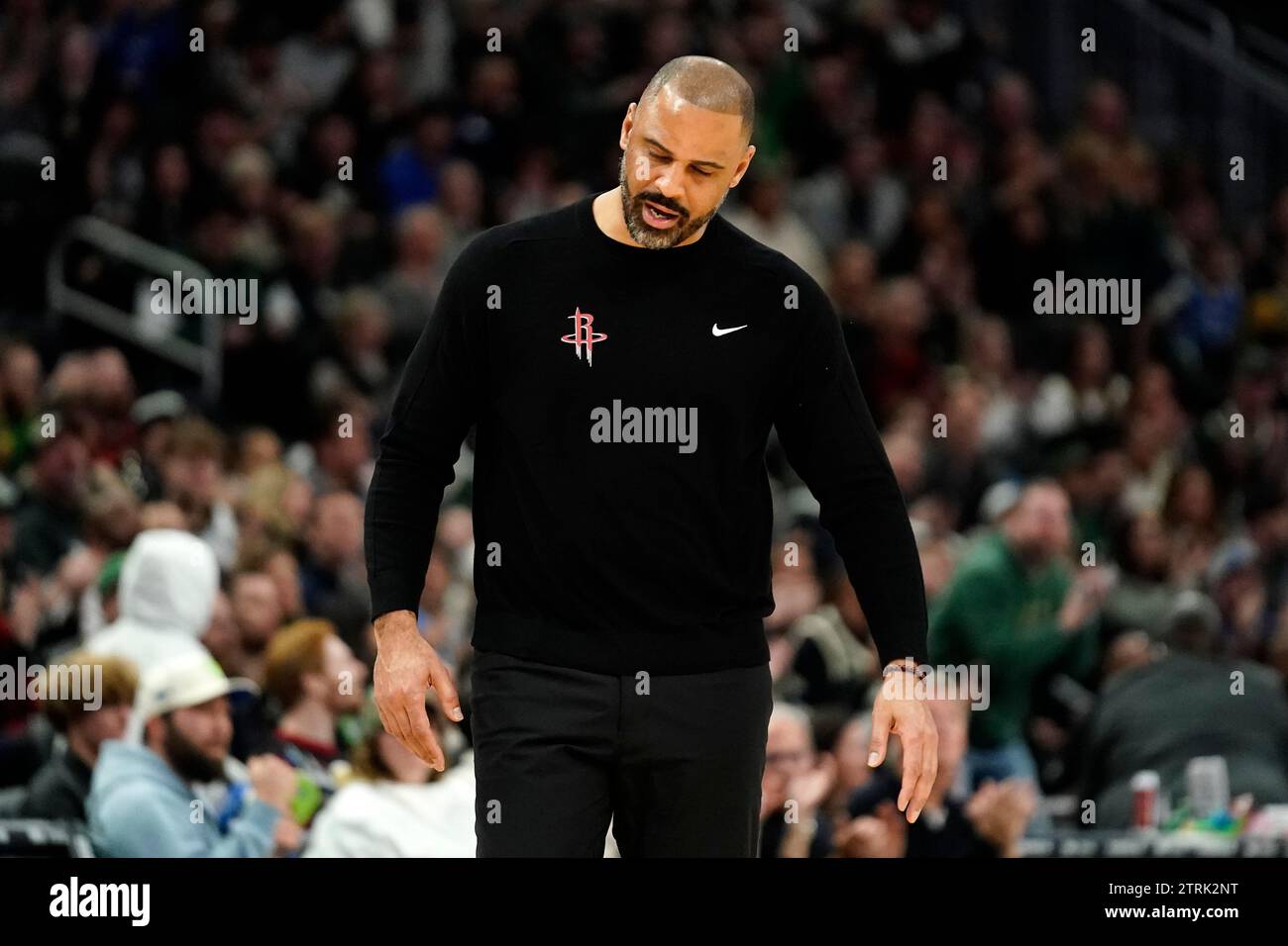 Houston Rockets head coach Ime Udoka during the first half of an NBA ...