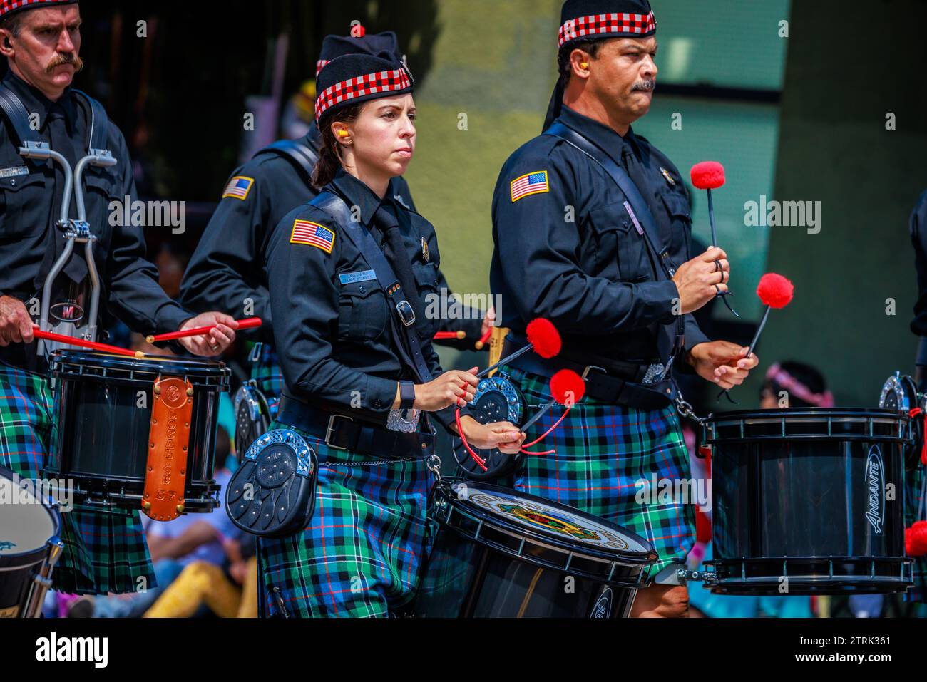 Portland, Oregon, USA - June 10, 2023: Portland Police Highland Guard ...