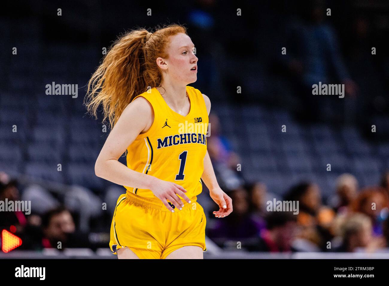 Charlotte, NC, USA. 20th Dec, 2023. Michigan Wolverines guard Lauren Hansen (1) during the first ...