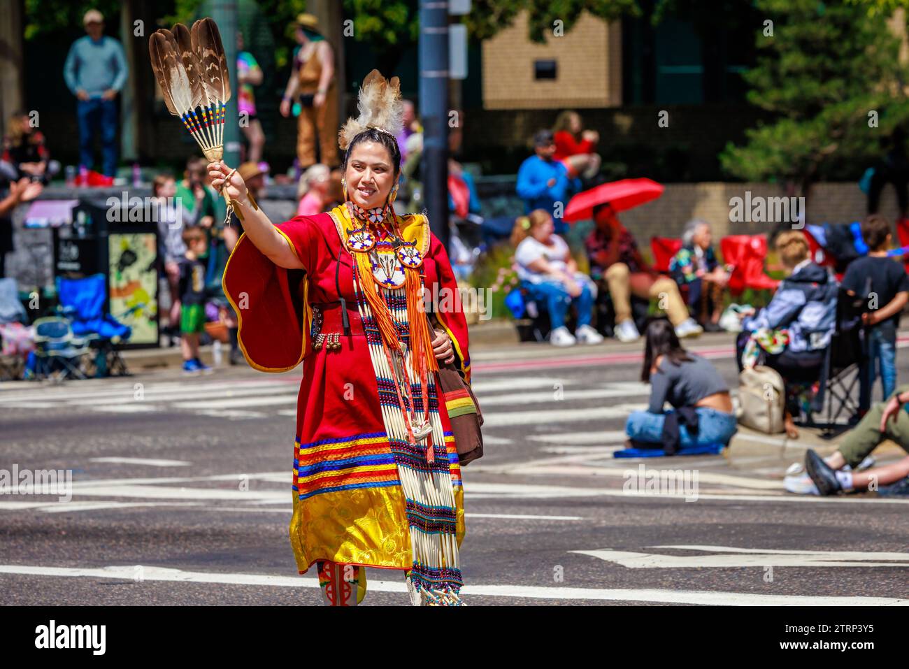 Portland, Oregon, USA - June 10, 2023: Delta Park Pow Wow in the Grand ...