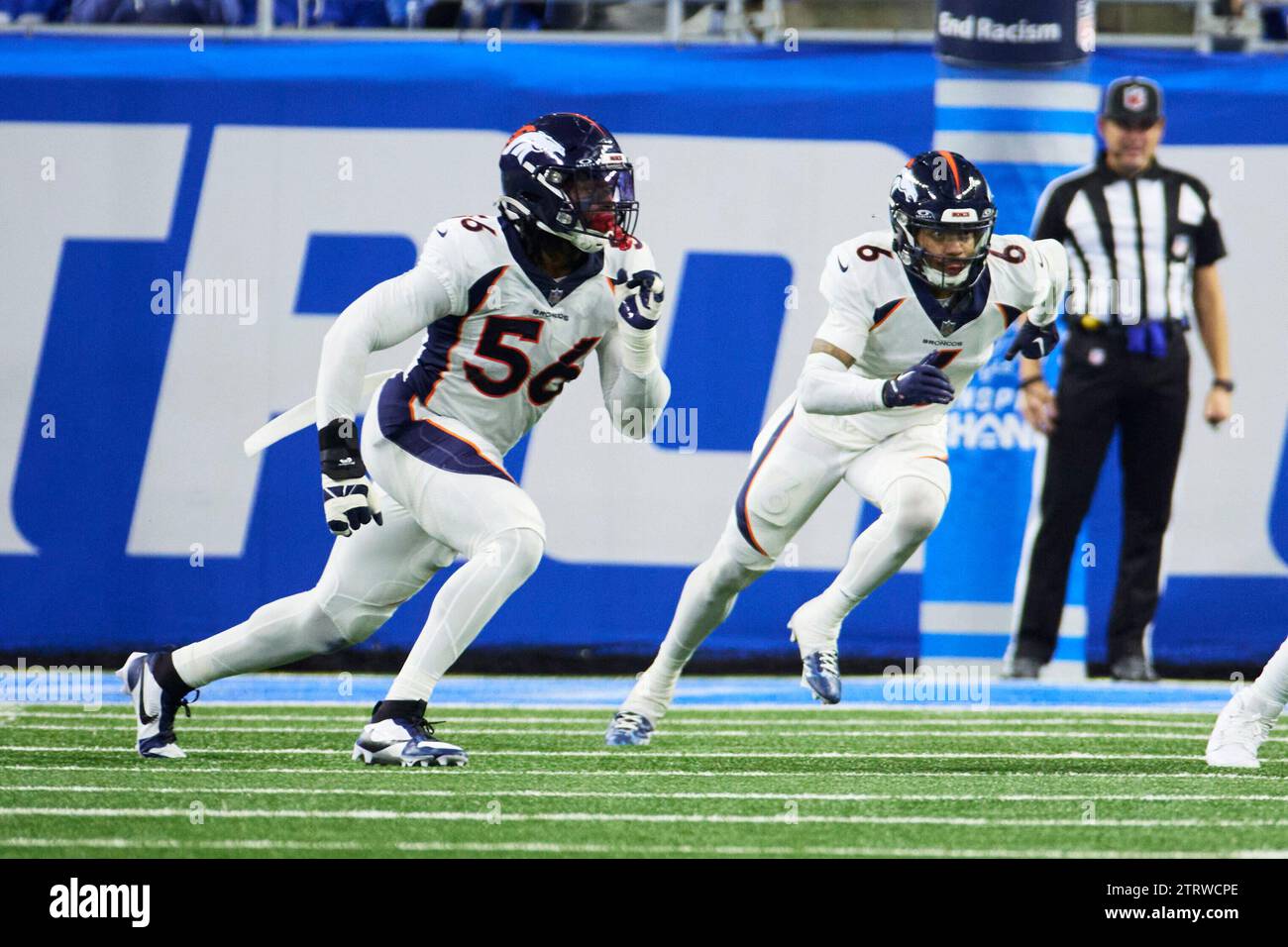 Denver Broncos linebacker Baron Browning (56) and safety P.J. Locke (6 ...