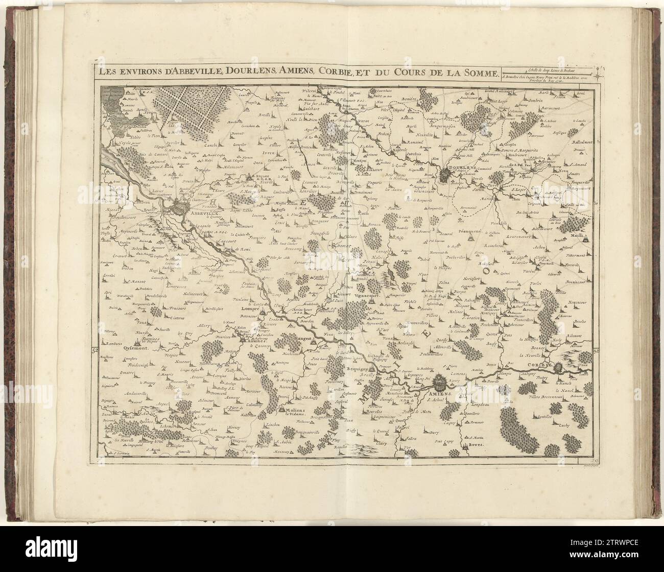 Map of Northern France with the course of the Somme, 1710, 1710 Map of ...