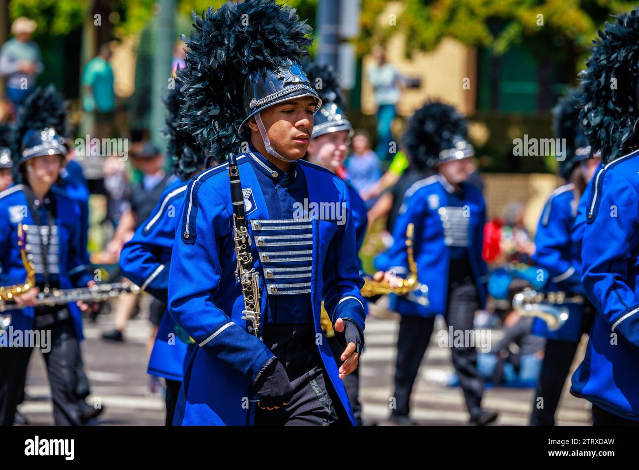 Portland, Oregon, USA - June 10, 2023: Skyview High School Band in the ...