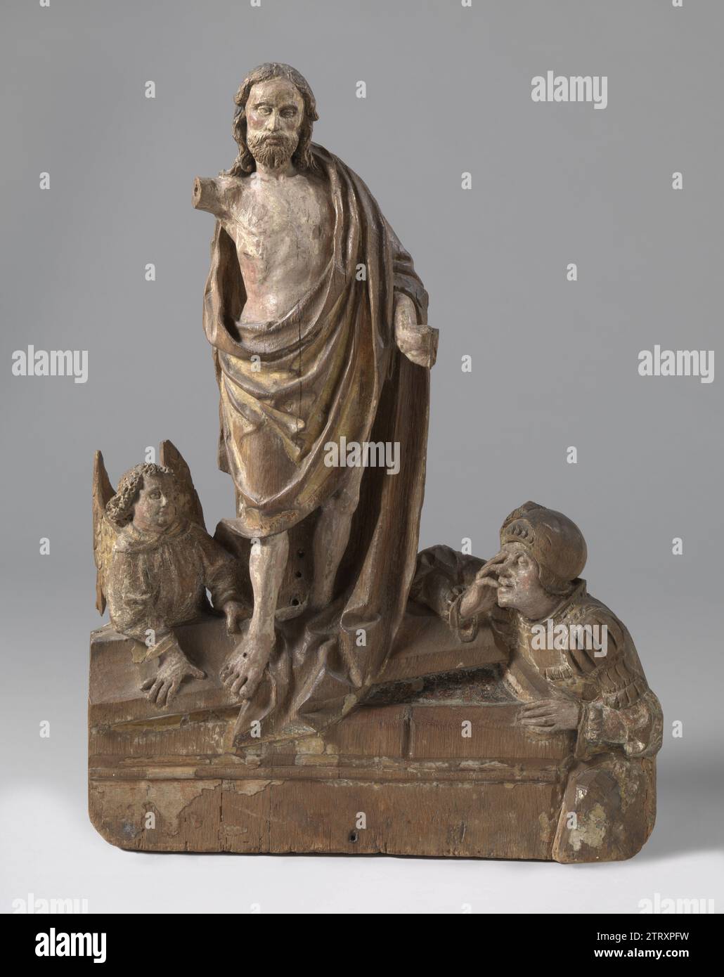 The Resurrection, c. 1510 On a sloping lid of the half -opened tomb ...