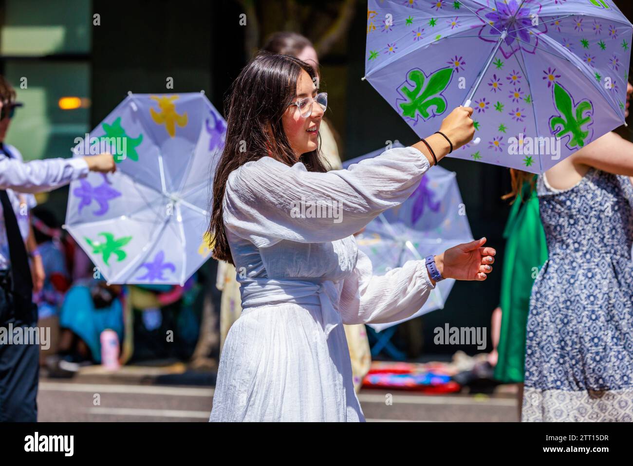 Portland, Oregon, USA - June 10, 2023: Columbia River High School Marching Band in the Grand ...