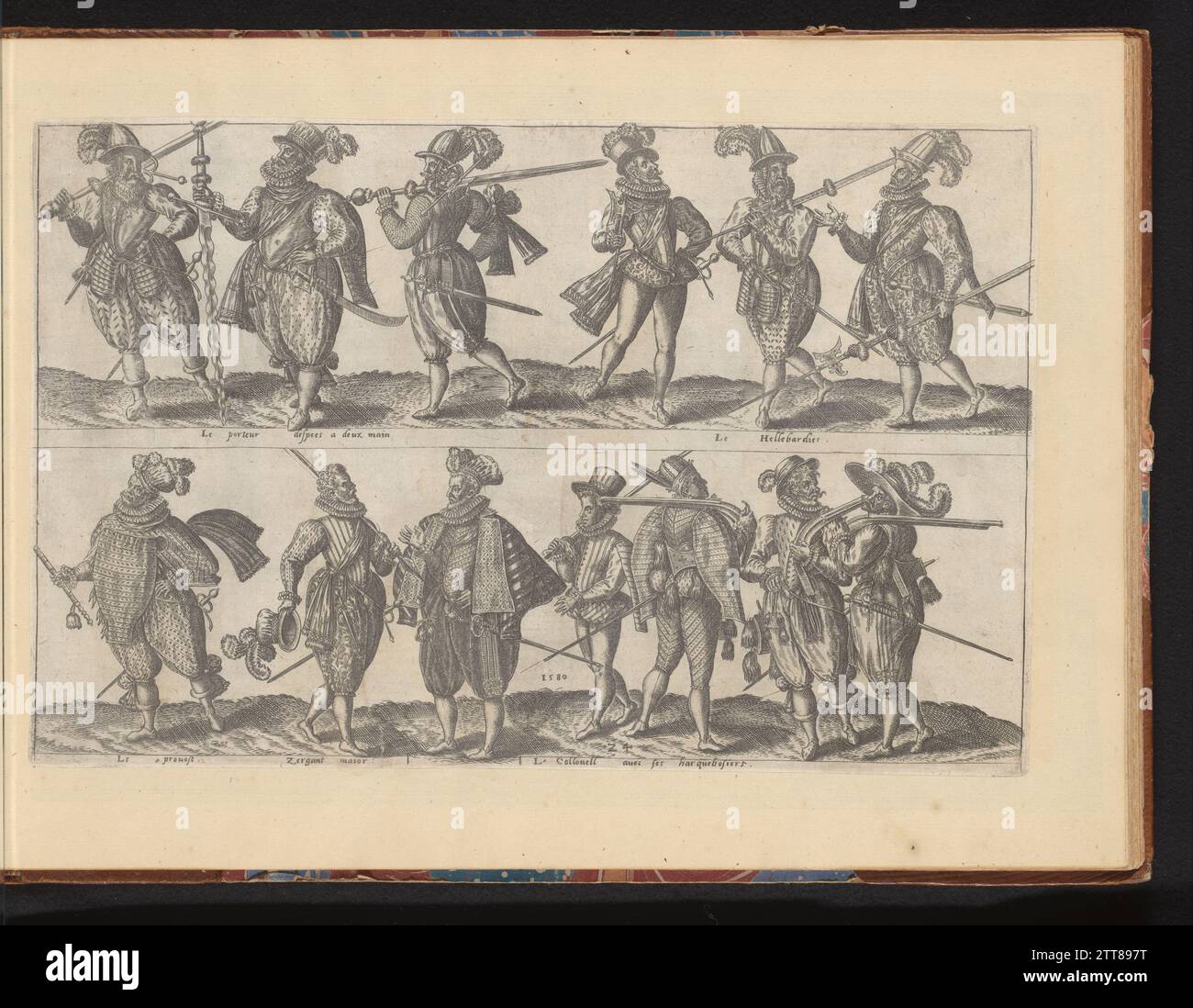 Soldiers, dressed according to the fashion of approx. 1580, 1580 ...