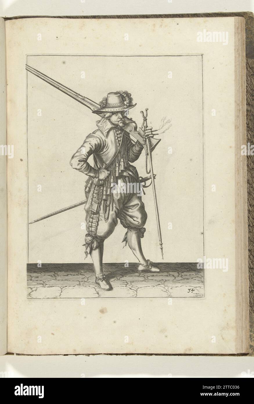 Soldier who wears his musket on his shoulder (no. 34), ca. 1600, 1597 ...