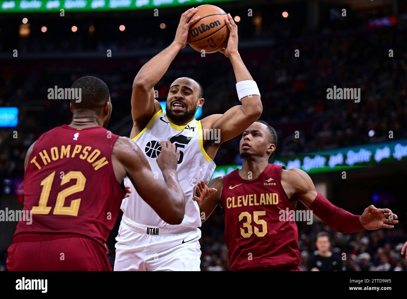 Utah Jazz guard Talen Horton-Tucker goes to the basket against ...
