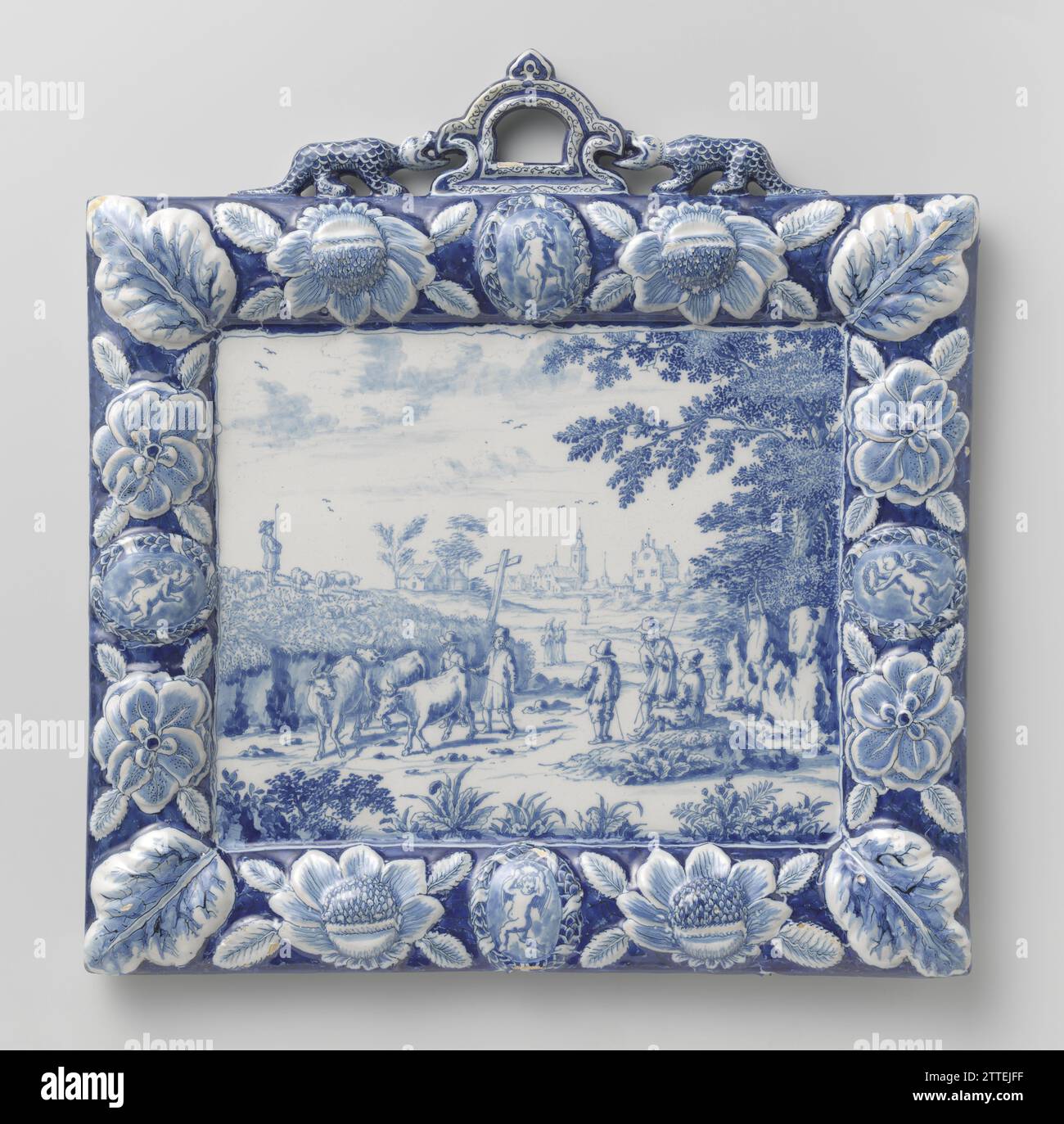 Two framed plaques, De Witte Starre (attributed to), after Dirck ...