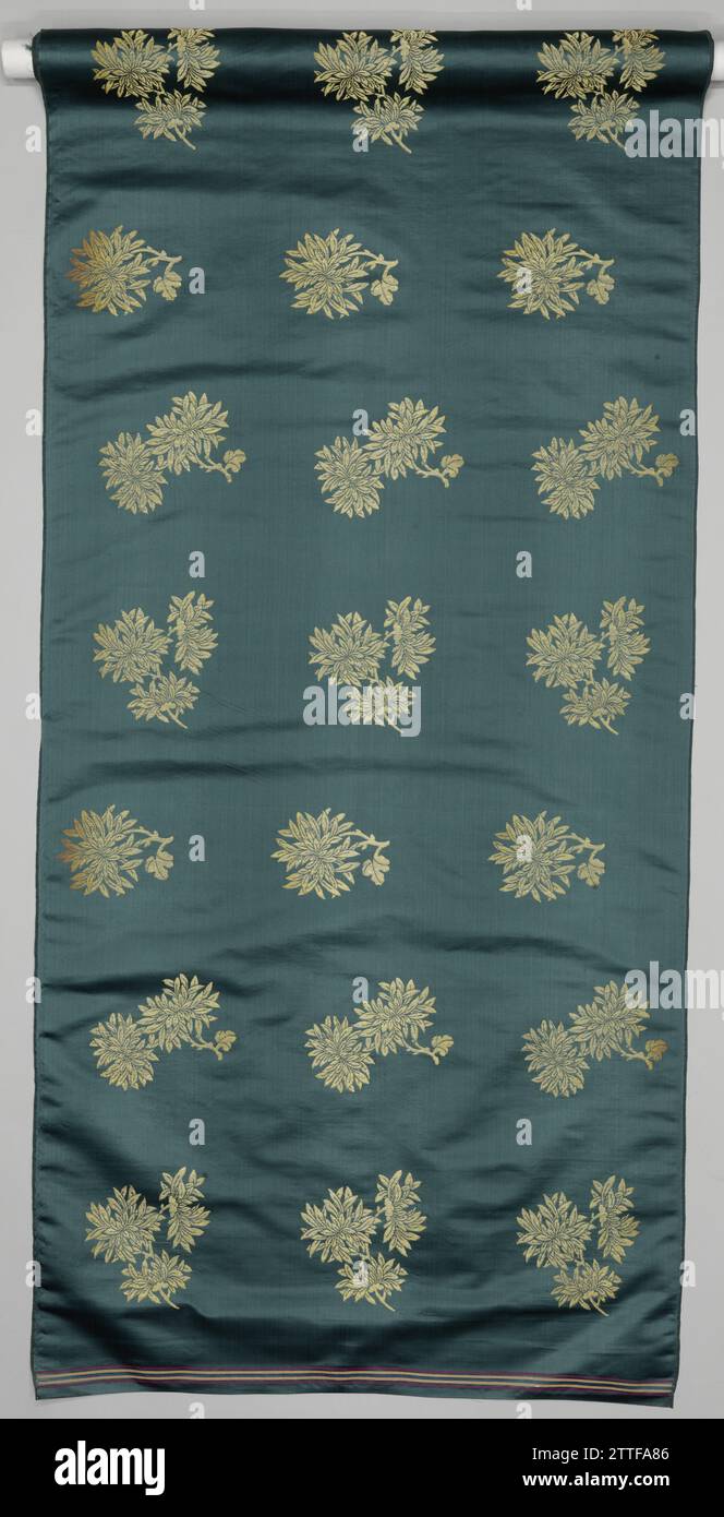Baan silk with a three times three branches with leaves, c. 1900 - c ...