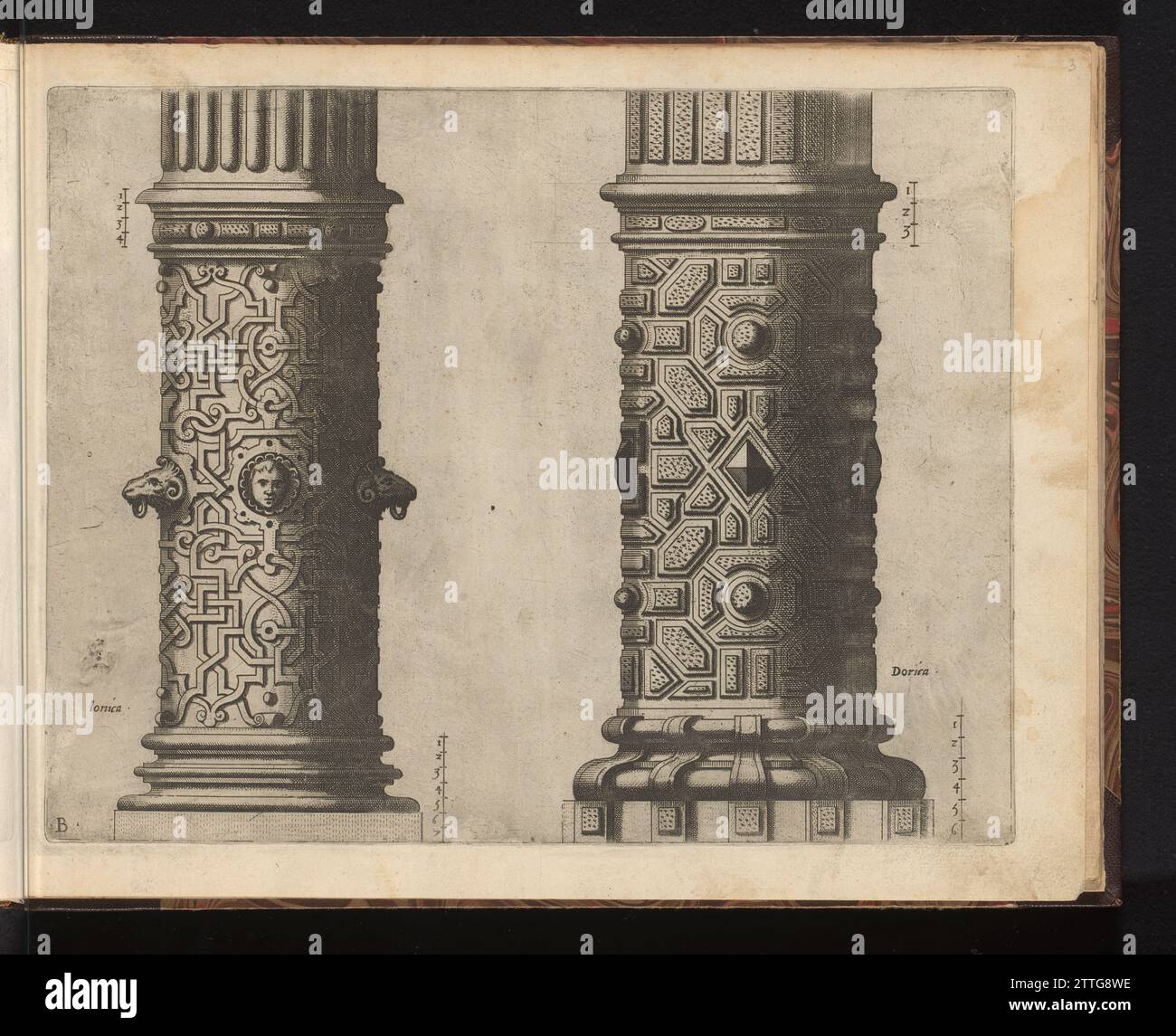 Twee 'Columns caelatae', 1565 Two 'Columnae Caelatae'. On the left the ...