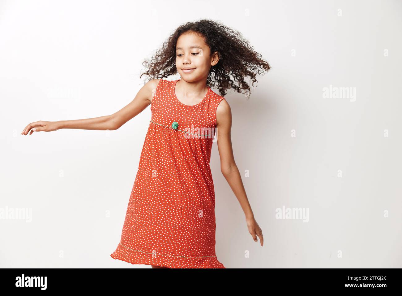 Portrait cute girl children dress person young background fashion ...