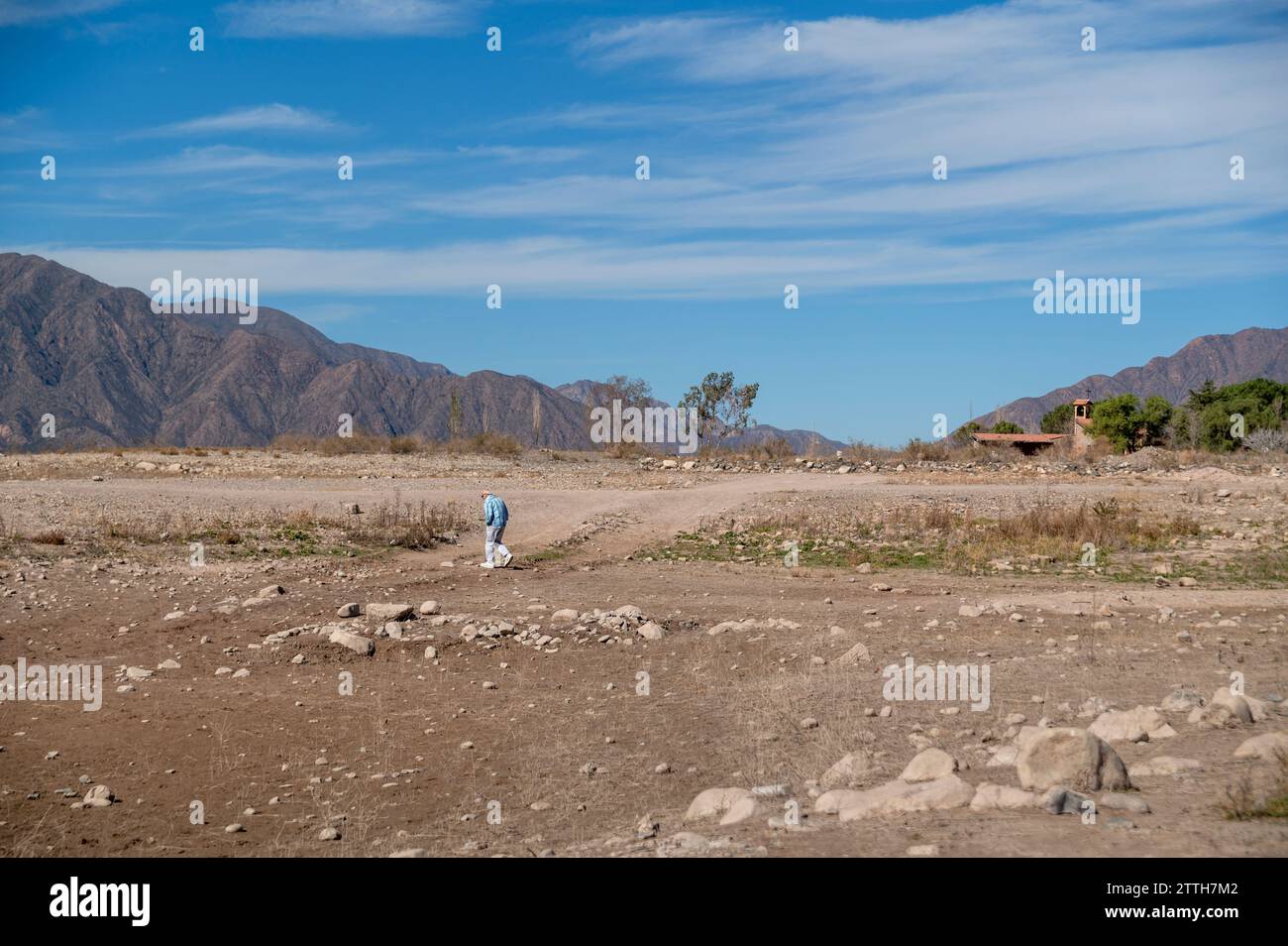 Old man walking and enjoying the nature in a mountain landscape Stock ...