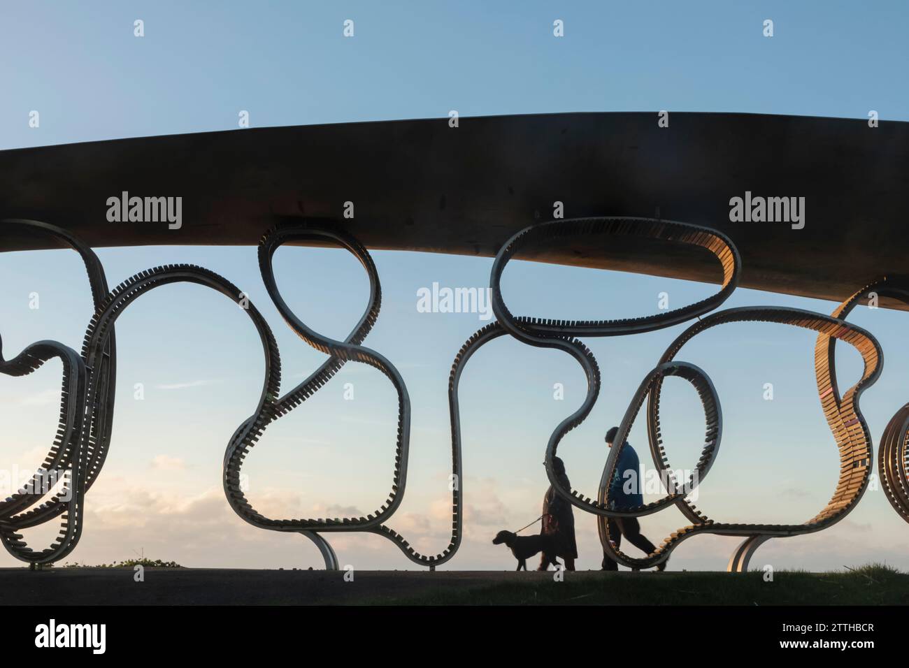 England, West Sussex, Littlehampton, The Long Bench designed by Studio ...