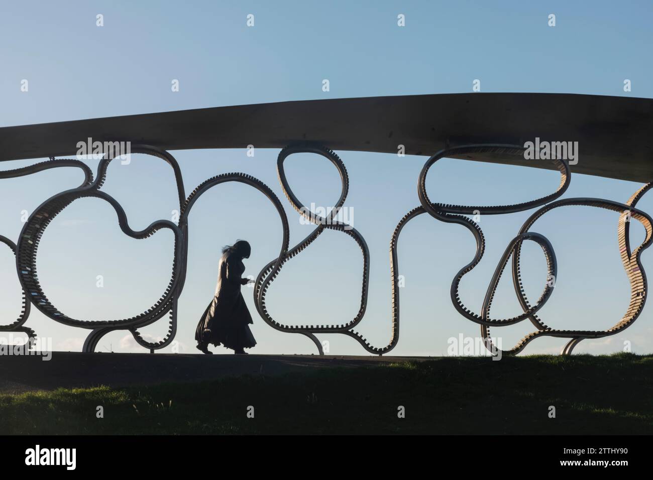 England, West Sussex, Littlehampton, The Long Bench designed by Studio ...