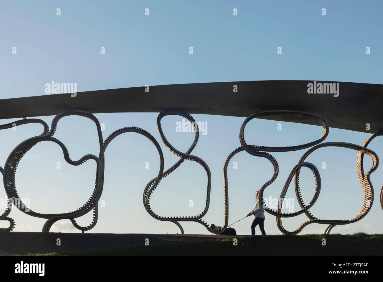 England, West Sussex, Littlehampton, The Long Bench designed by Studio ...