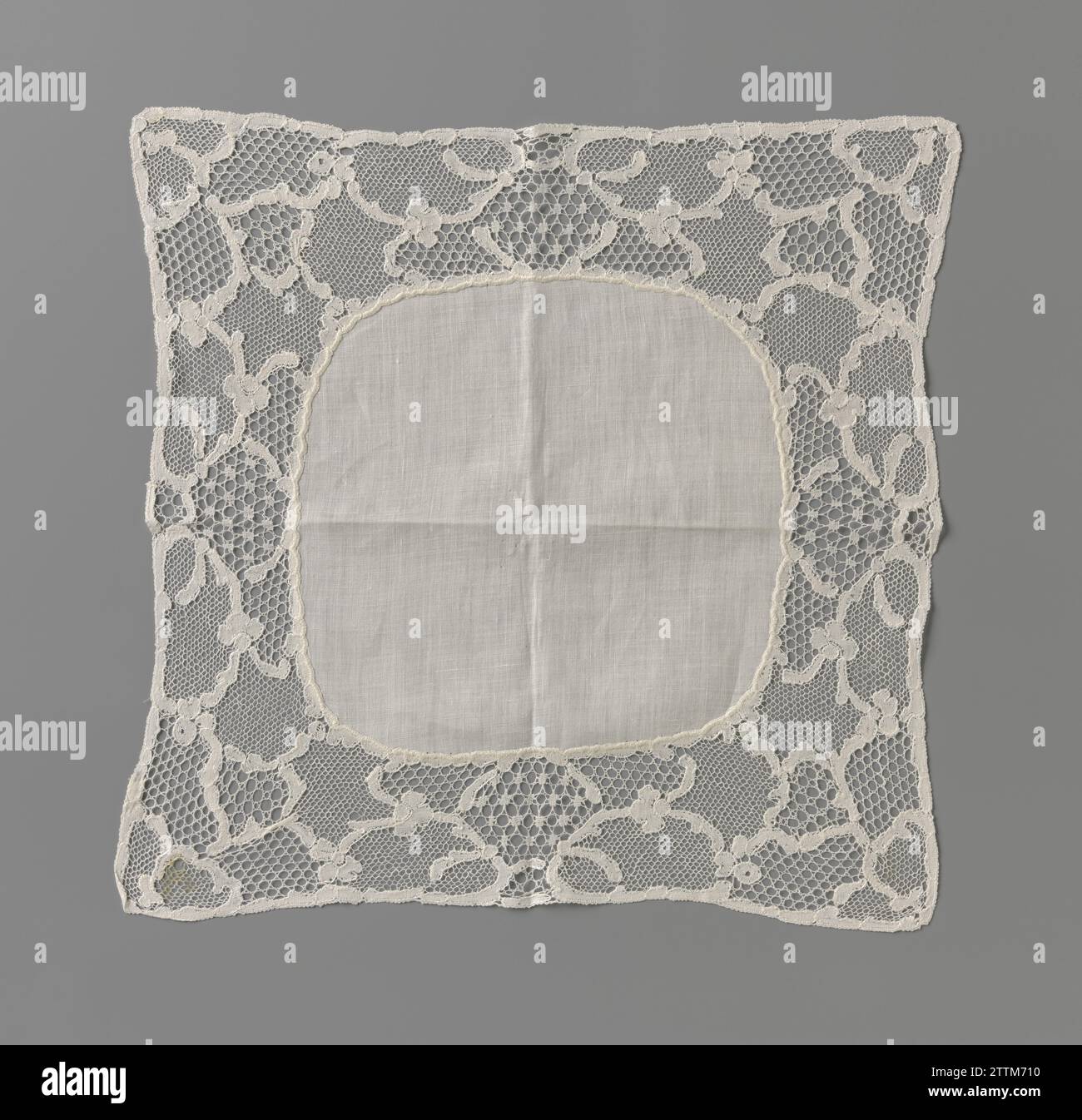 Kloskant handkerchief with rocailles, anonymous, c. 1900 - c. 1949 ...