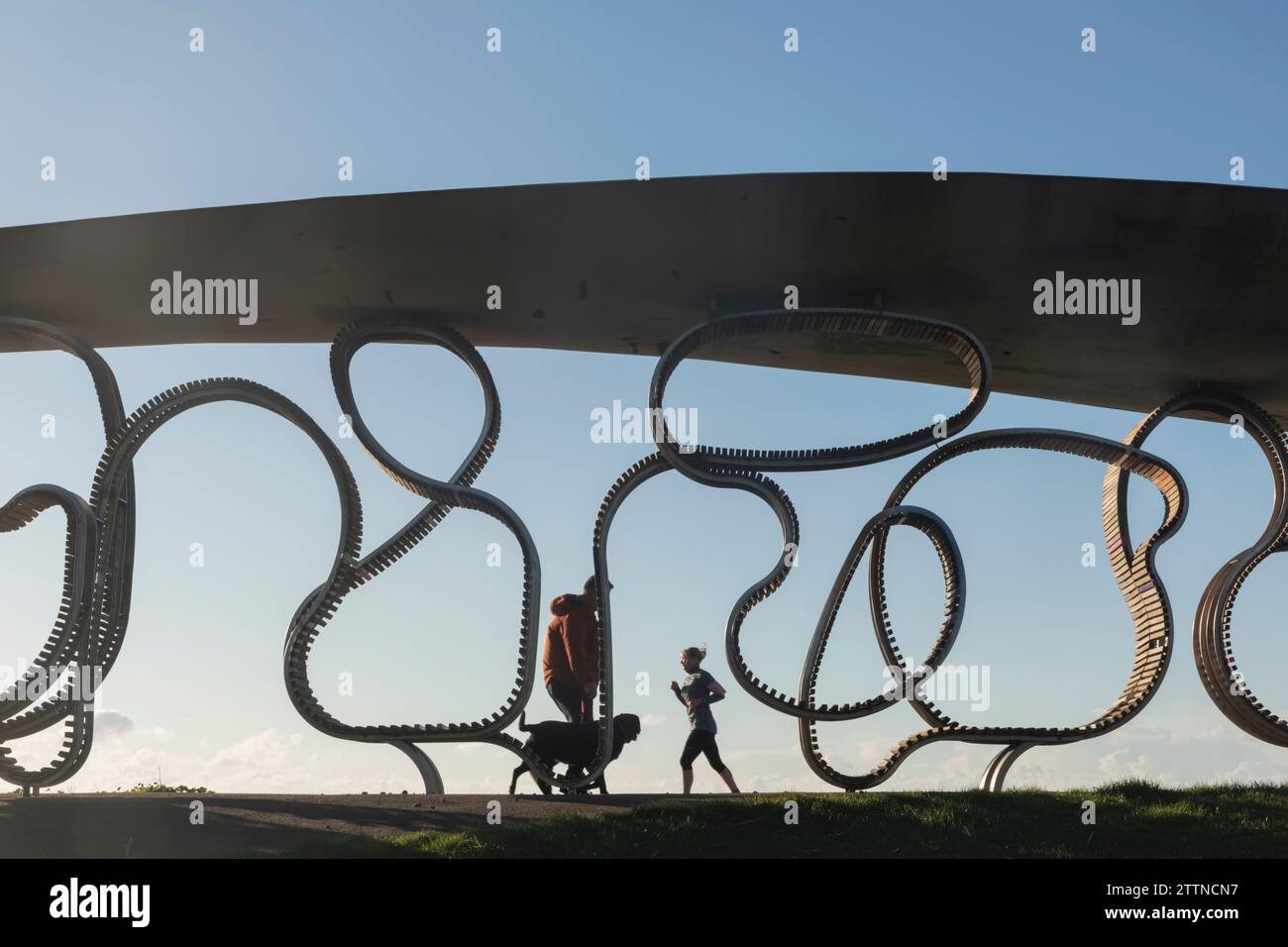 England, West Sussex, Littlehampton, The Long Bench designed by Studio ...