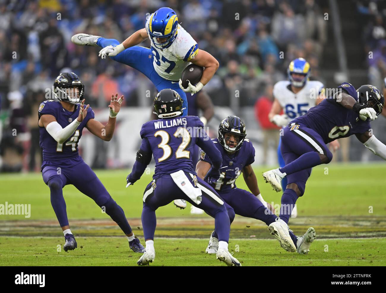 Baltimore, United States. 10th Dec, 2023. Los Angeles Rams tight end ...
